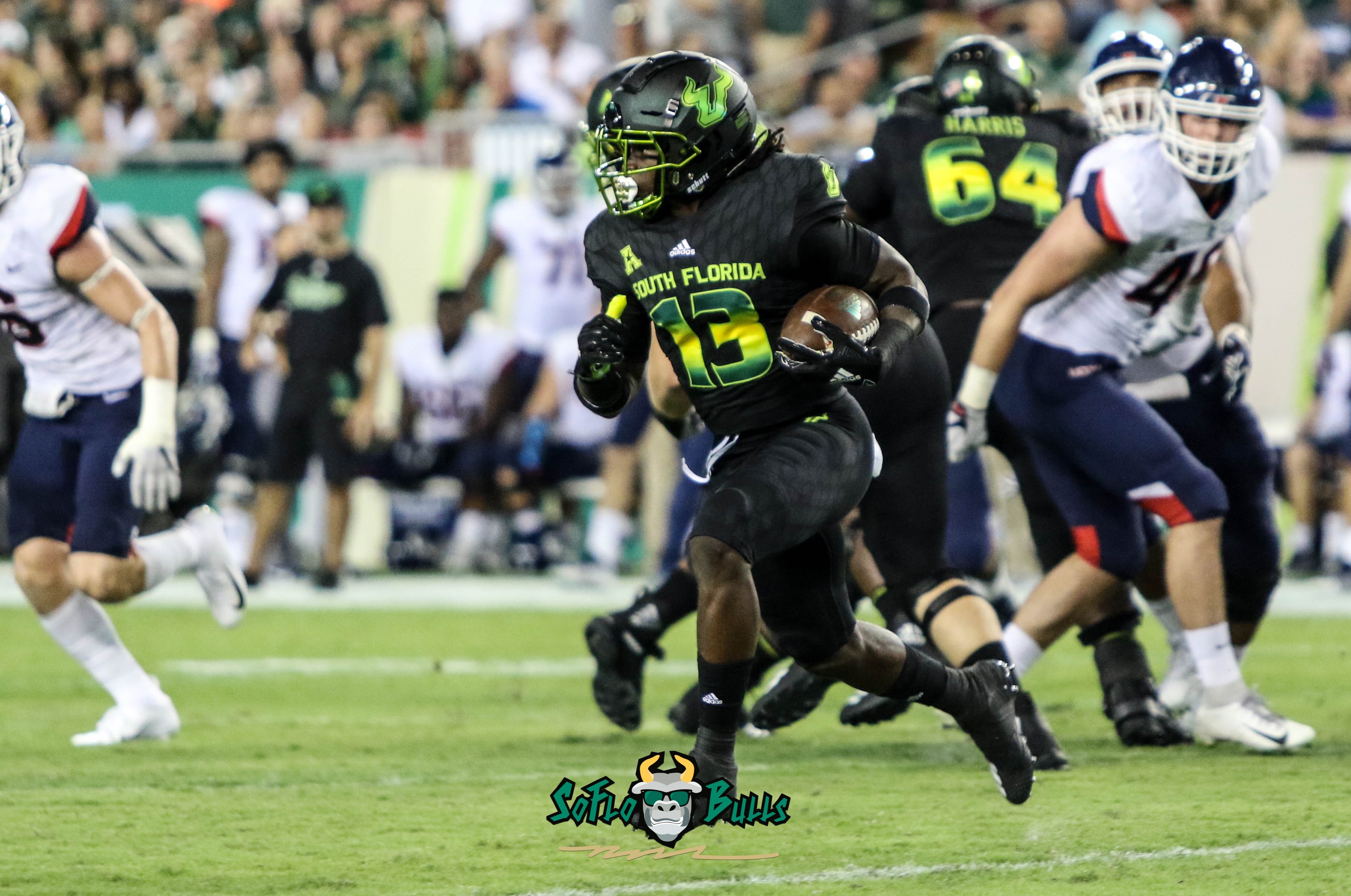 82 – USF vs. UConn 2018 – USF WR Deangelo Antoine by Will Turner ...