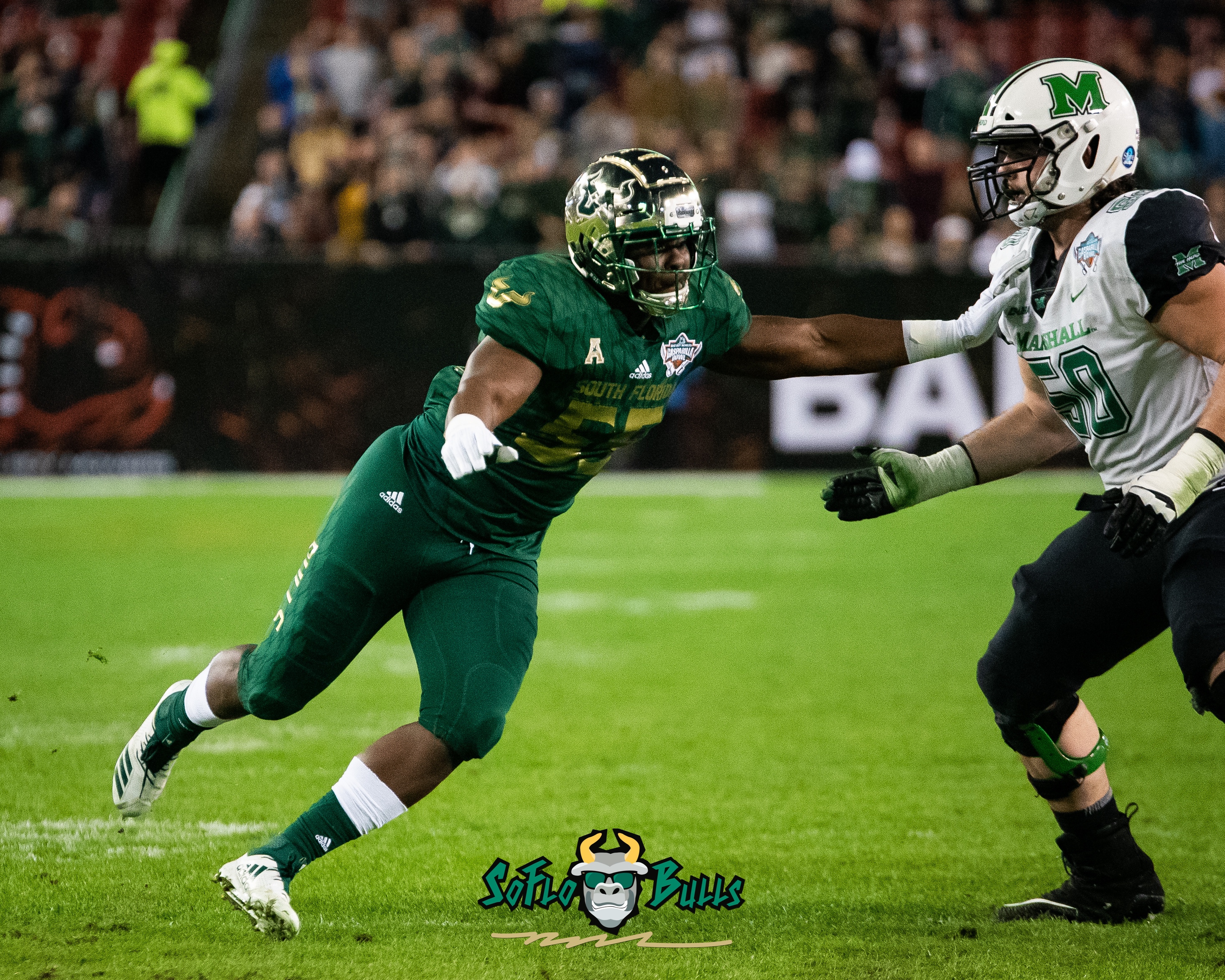 30 – Marshall vs. USF 2018 – USF LB Josh Black by Dennis Akers ...