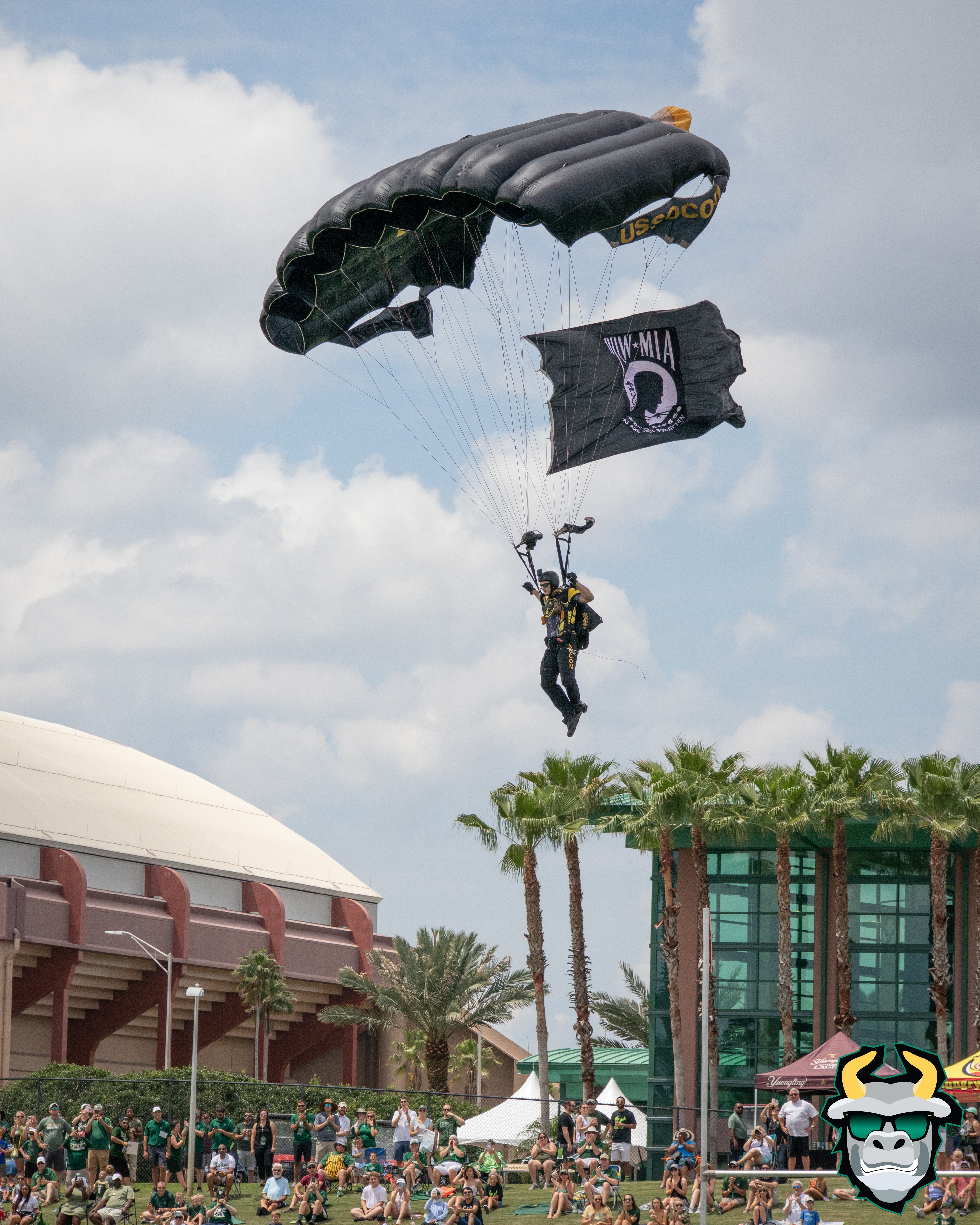 12C – Military Veteran Parachutes onto Corbett Stadium USF Spring Game ...