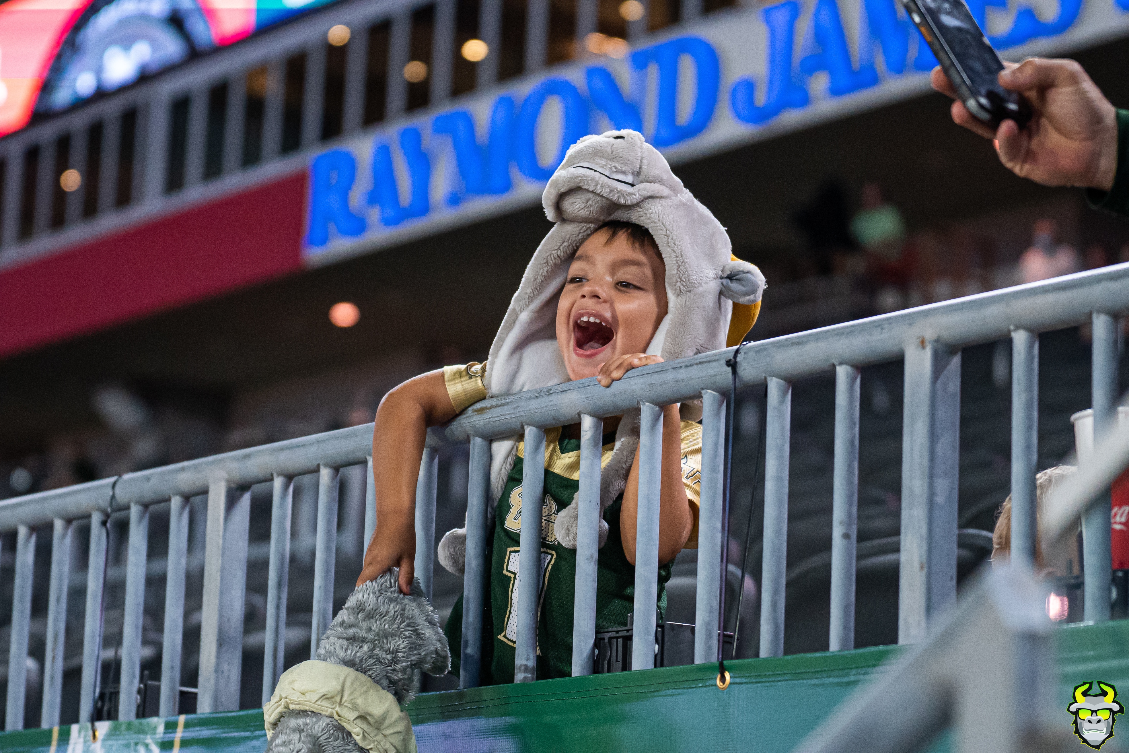 52 – Tulsa vs USF 2020 Young Bulls fan in crowd by David Gold DRG06203