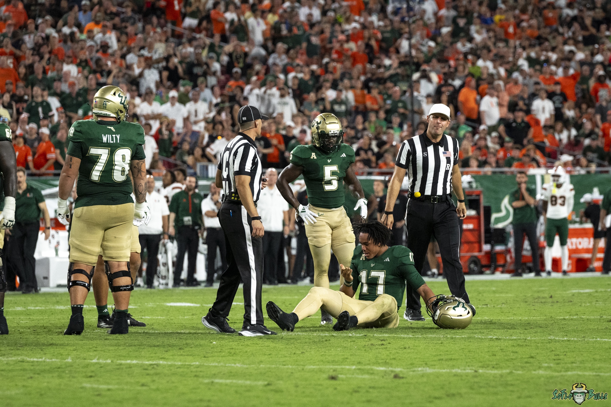 106 No 8 Miami vs USF 2024 QB Byrum Brown injury DA