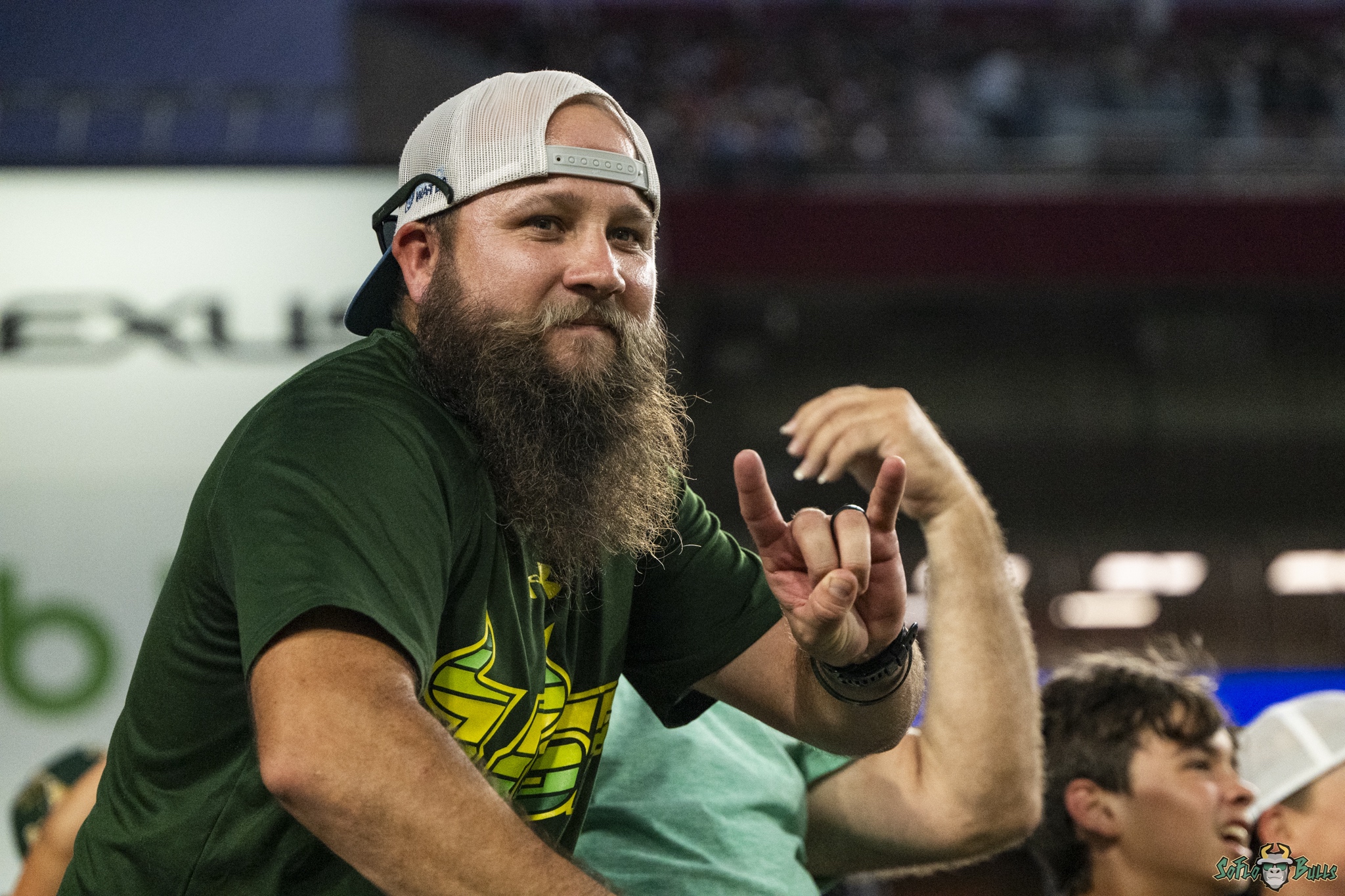 72 No 8 Miami vs USF 2024 Bulls Fan Horns Up DA